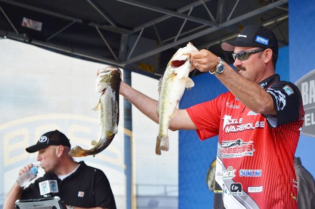 Shimano pro anglers and celebs talking fishing at B.A.S.S. Escanaba ...