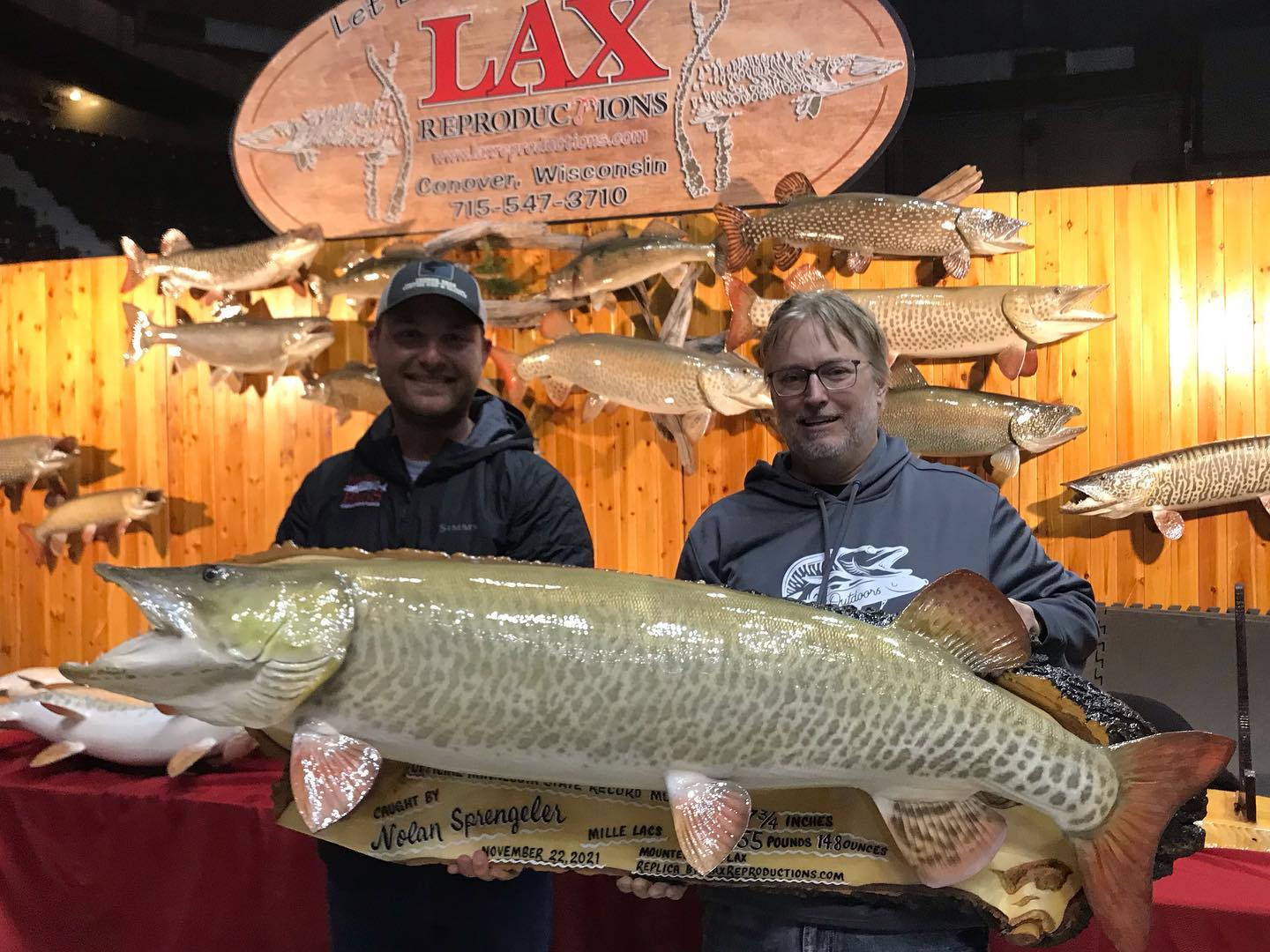 Official Minnesota Muskie state record caught by Nolan Sprengeler ...